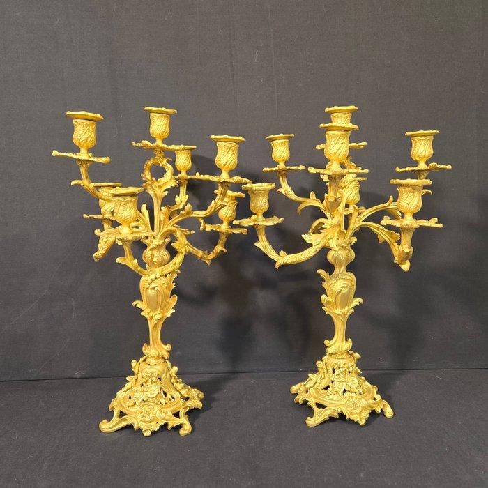 ≥ Pendule (2) Rococo Brons - 1850-1900 - Top kwaliteit (a1526749192 ...
