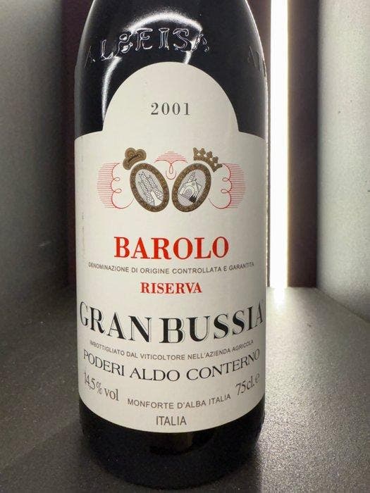 ≥ 2001 Poderi Aldo Conterno, Gran Bussia - Barolo Riserva - 1 — Wijnen ...