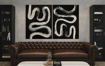 ≥ Aiko Yamada - Shibusa 125 Diptych XXL — Kunst | Schilderijen | Modern ...