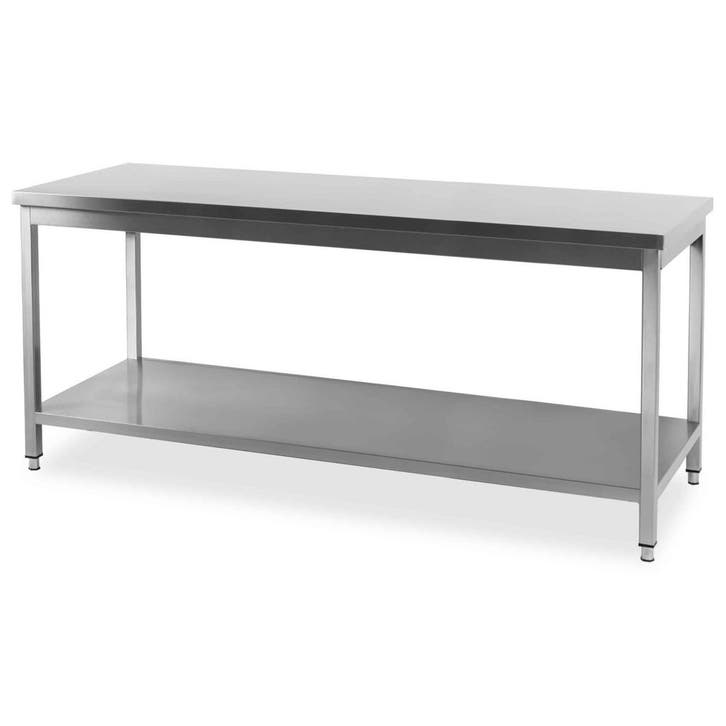 ≥ HCB Basic-line Werktafel - met onderschap - 200 x 60 x 85 cm — Horeca ...