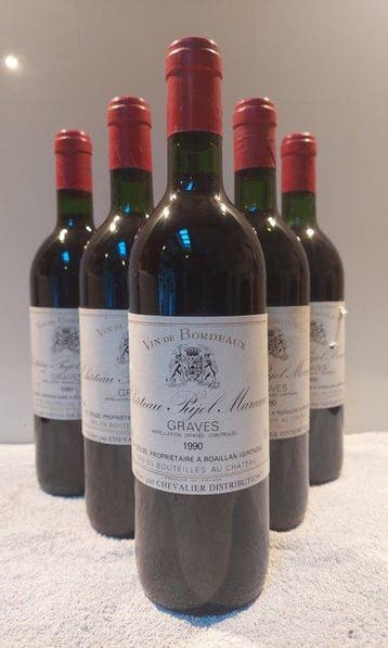 ≥ 1990 Château Pujol Marceau - Graves - 6 Flessen (0.75 liter) — Wijnen ...