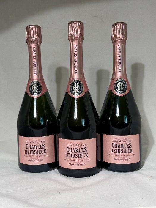 ≥ Charles Heidsieck, Rose Reserve - Champagne - 3 Flessen (a1526819678 ...