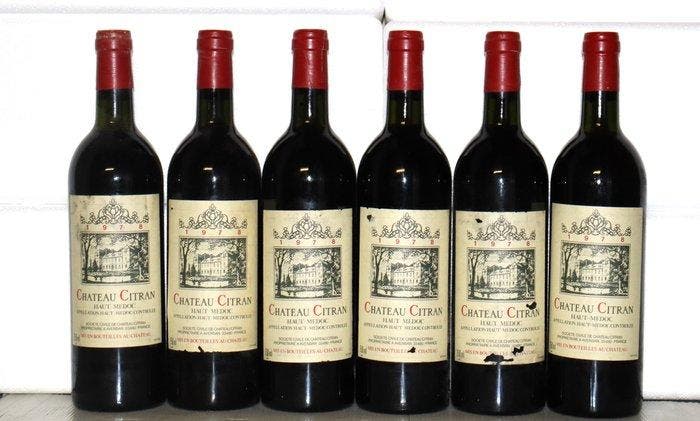 ≥ 1978 Château Citran - Haut-Médoc Cru Bourgeois - 6 Flessen — Wijnen ...