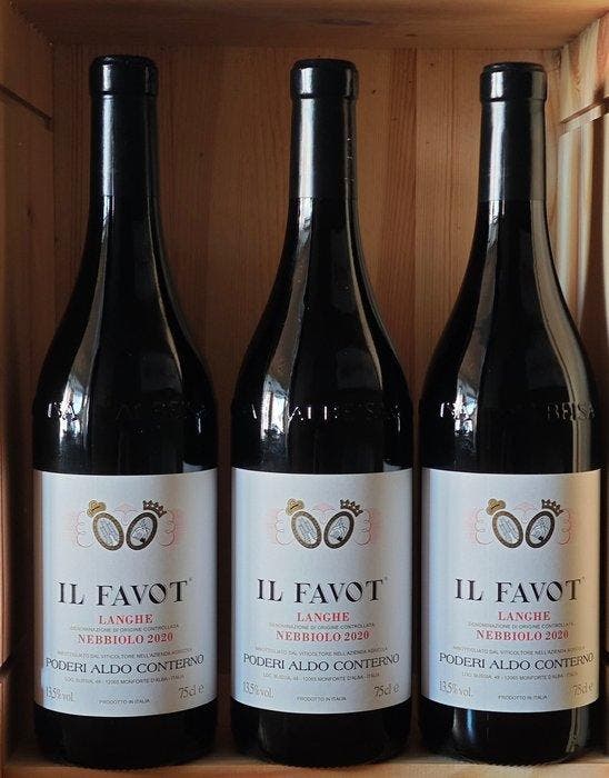 ≥ 2020 Poderi Aldo Conterno, IL Favot - Langhe DOC - 3 Flessen ...