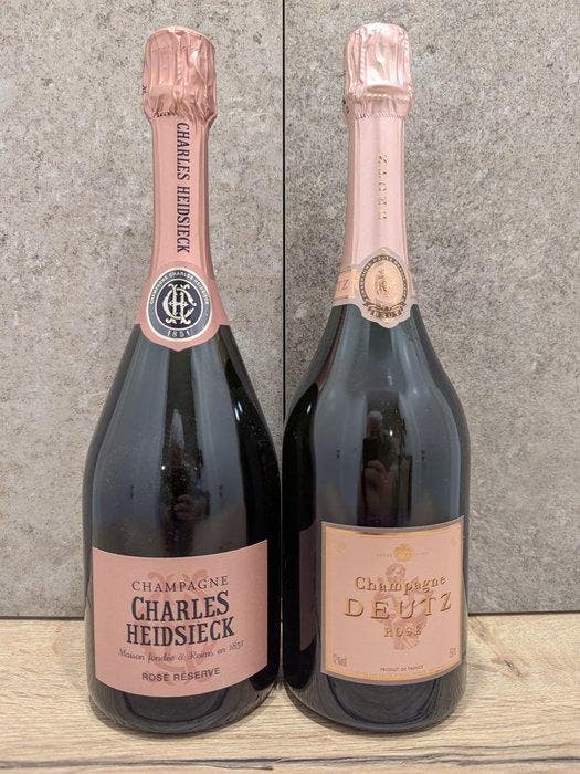 ≥ Charles Heidsieck, Deutz, Rosé - Champagne - 2 Flessen (0.75 ...