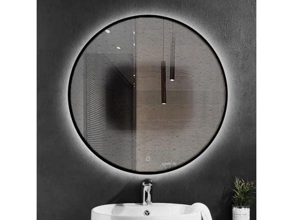 ≥ Veiling - Badkamerspiegel - 60x60 - LED Verlichting - Zwart ...