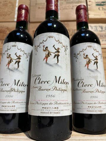 ≥ 1986 Château Clerc Milon (Rothschild) - Pauillac 5ème Grand — Wijnen ...