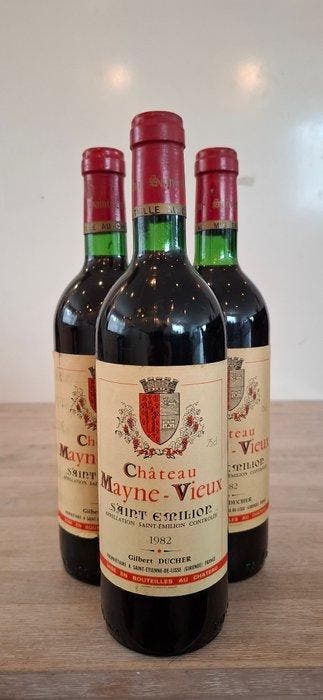 ≥ 1982 Château Mayne-Vieux - Saint-Émilion - 3 Flessen (0.75 — Wijnen ...